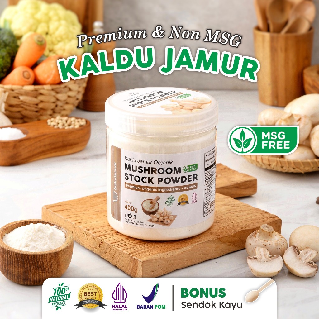 Jual Kaldu Jamur Bubuk Non MSG Organik Bumbu Penyedap Asli Jamur ...