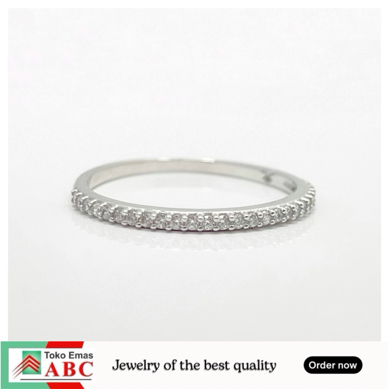 Jual CINCIN LISTRING SWAROVSKI WHITEGOLD 17K | Shopee Indonesia