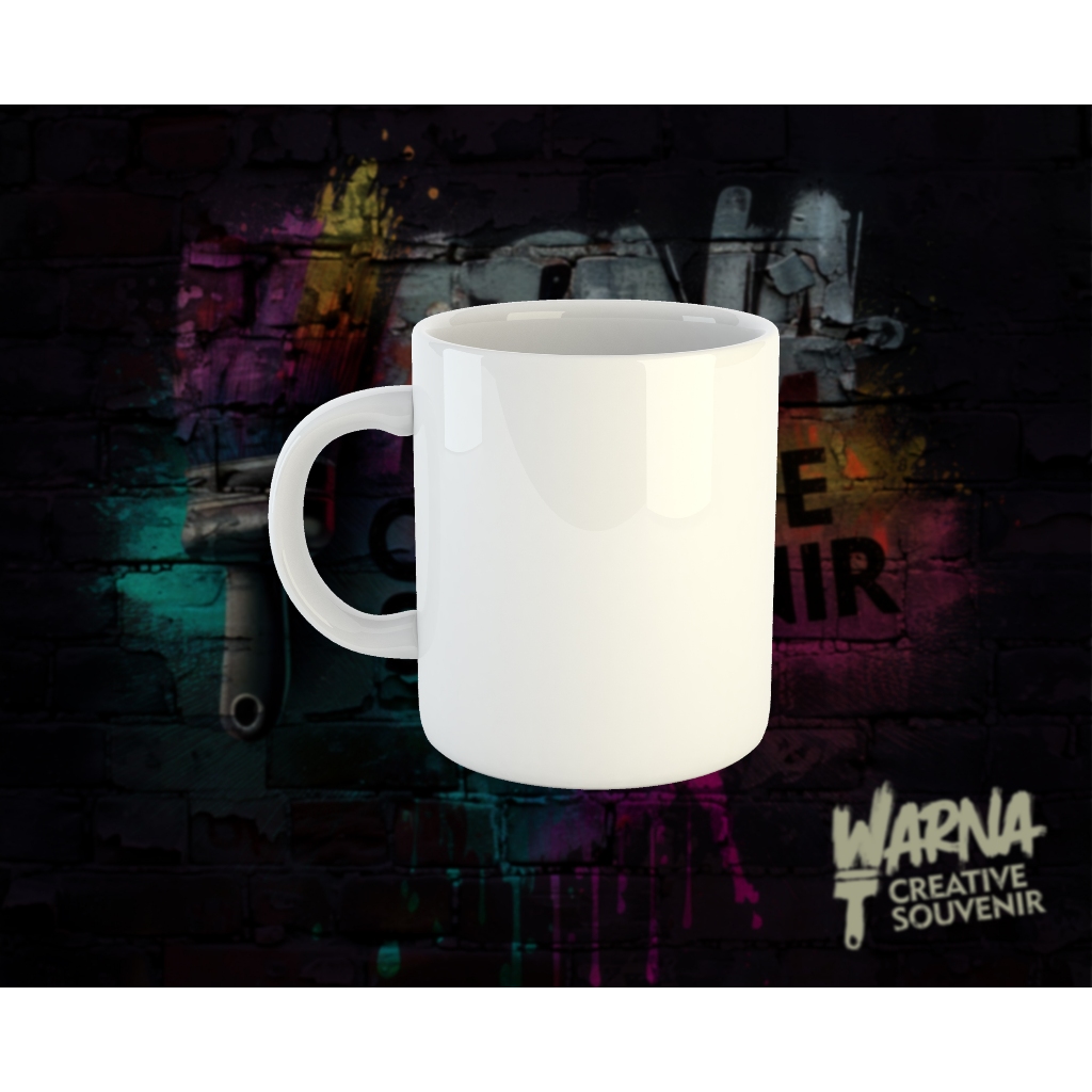 Jual Mug Keramik Ceramic Putih Coating Polos 11 oz | Shopee Indonesia