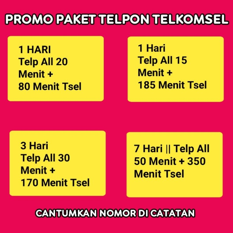 Jual Paket Nelpon Telkomsel Harian 1 Hari | Shopee Indonesia