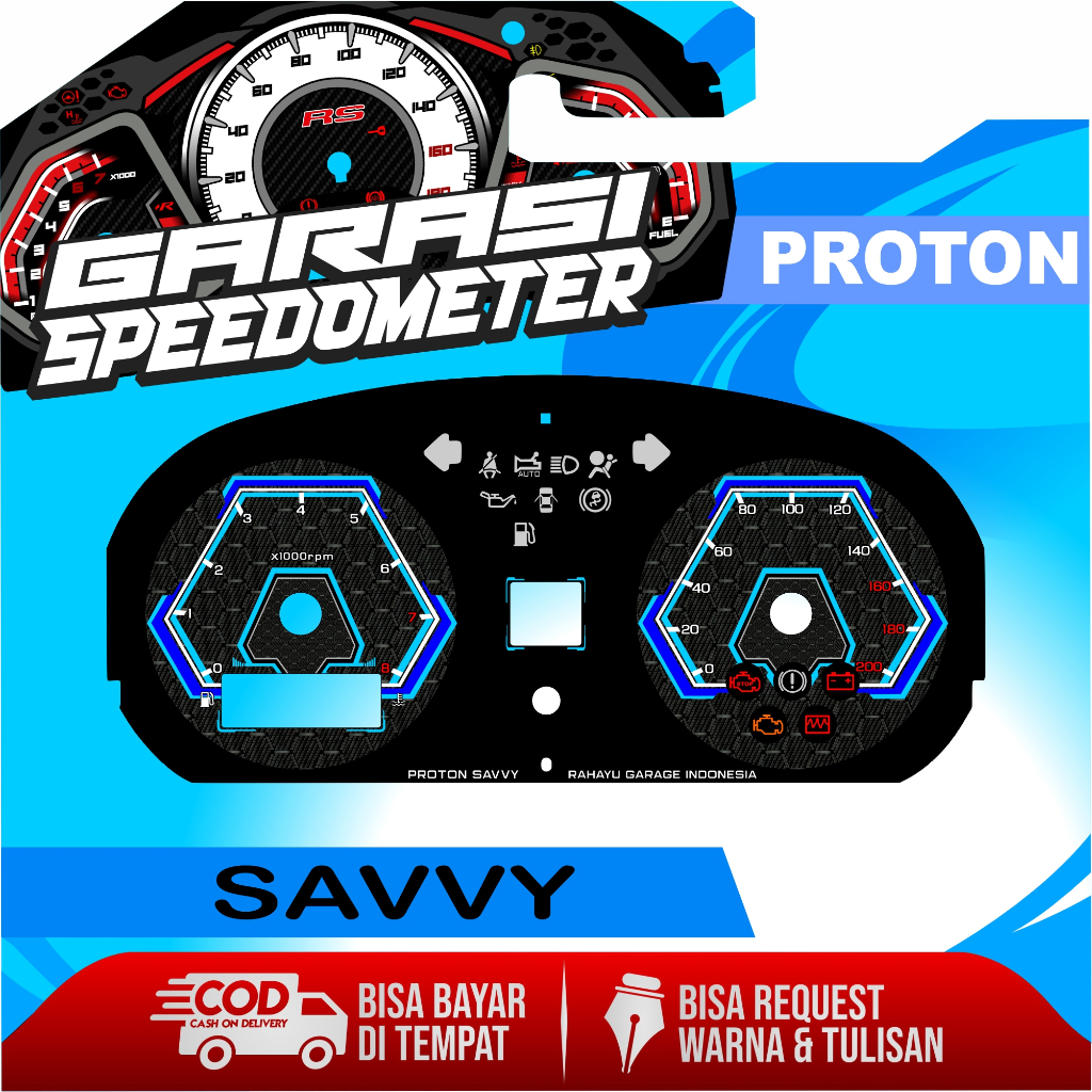 Jual PAPAN SPEEDOMETER CUSTOM PROTON SAVVY | Shopee Indonesia
