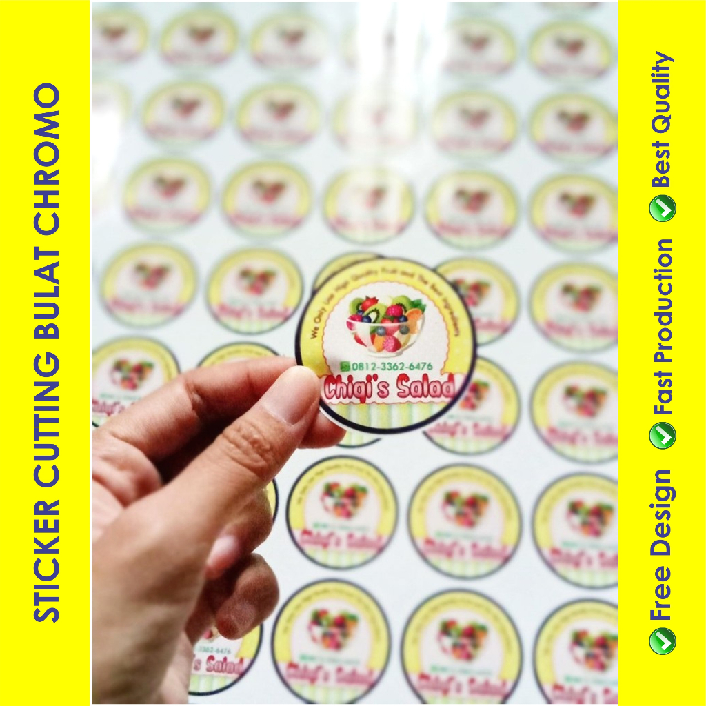 Jual Cetak Stiker Custom Chromo / Bontaq Label Nama Makanan Kemasan ...