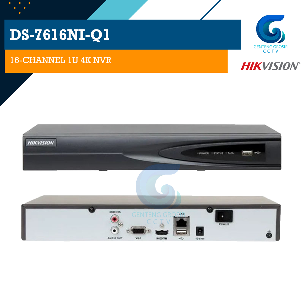 Jual Hikvision 4K NVR 16 Channel DS 7616NI Q1 | Shopee Indonesia