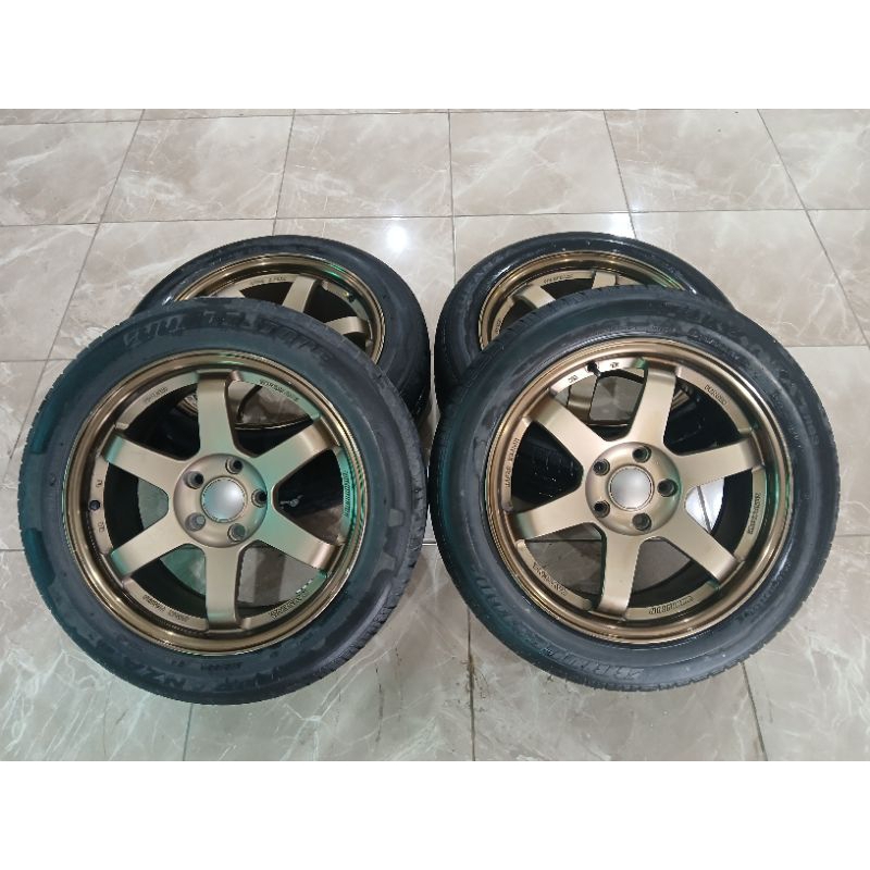 Jual Velg mobil seken te37 ring 17 baut 5x114 innova xpander hrv terios rush | Shopee Indonesia