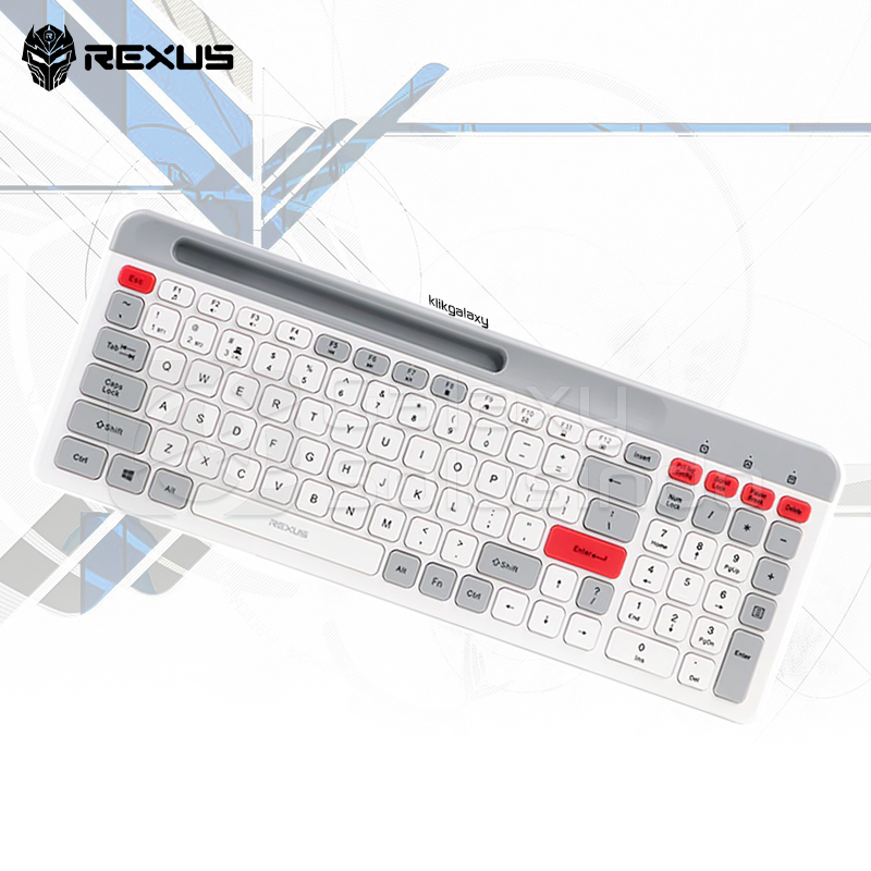Jual Rexus MOSAIC KB02 White Wireless Bluetooth Dual Connection ...
