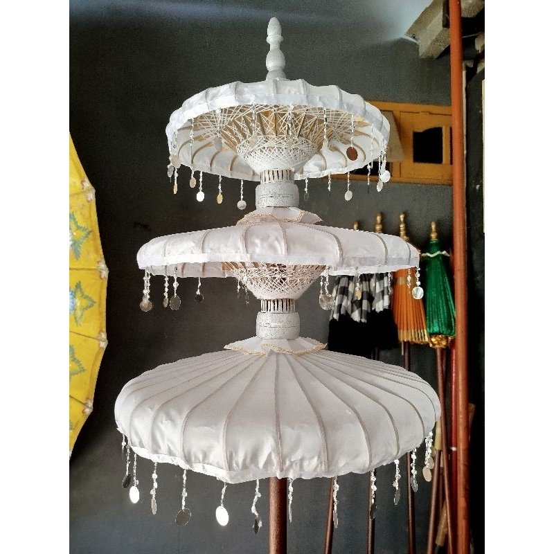 Jual PAYUNG SUSUN PUTIH POLOS / PAYUNG HIAS / PAYUNG DEKORASI | Shopee ...
