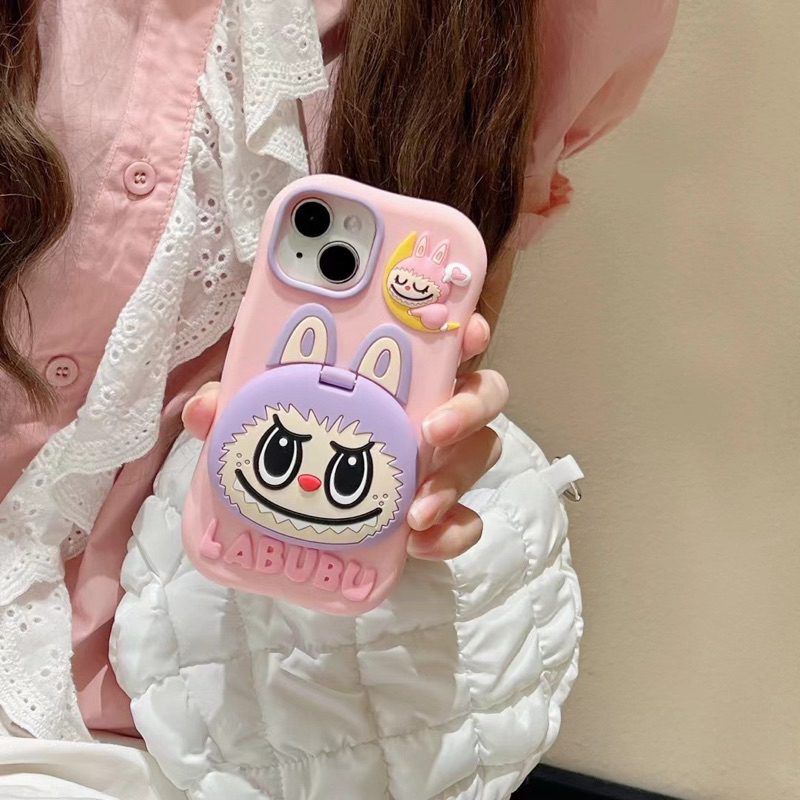 Jual PINK LABUBU MIRROR CASE FOR IPHONE 11 - 15 PROMAX | GLEAMSWEAR.ID ...