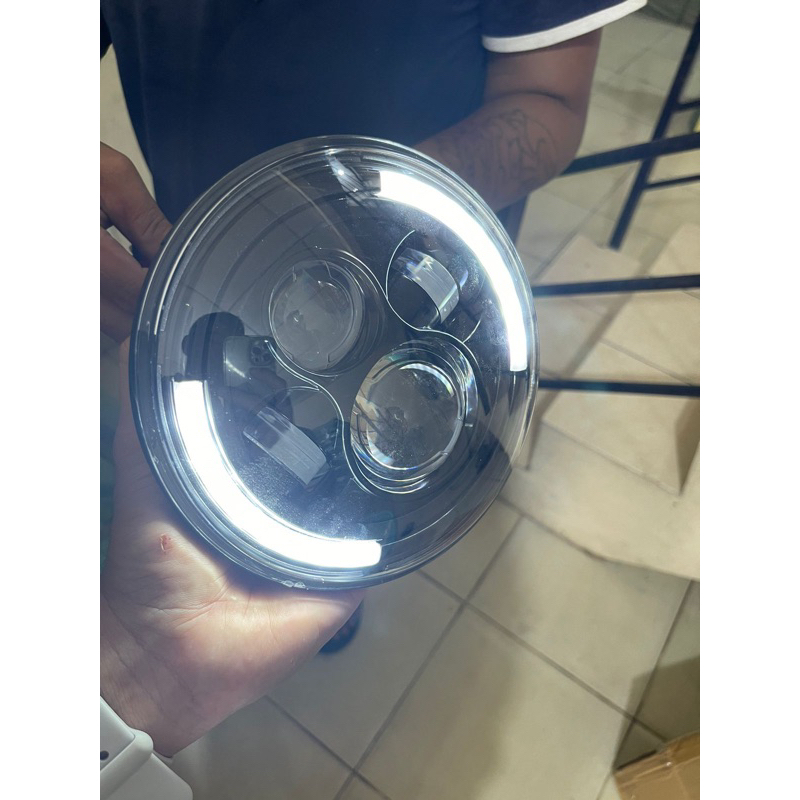 Jual Lampu Bulat Led 7 inch Lampu Projector Harley 7 inch Jepp 4 LED Hi ...