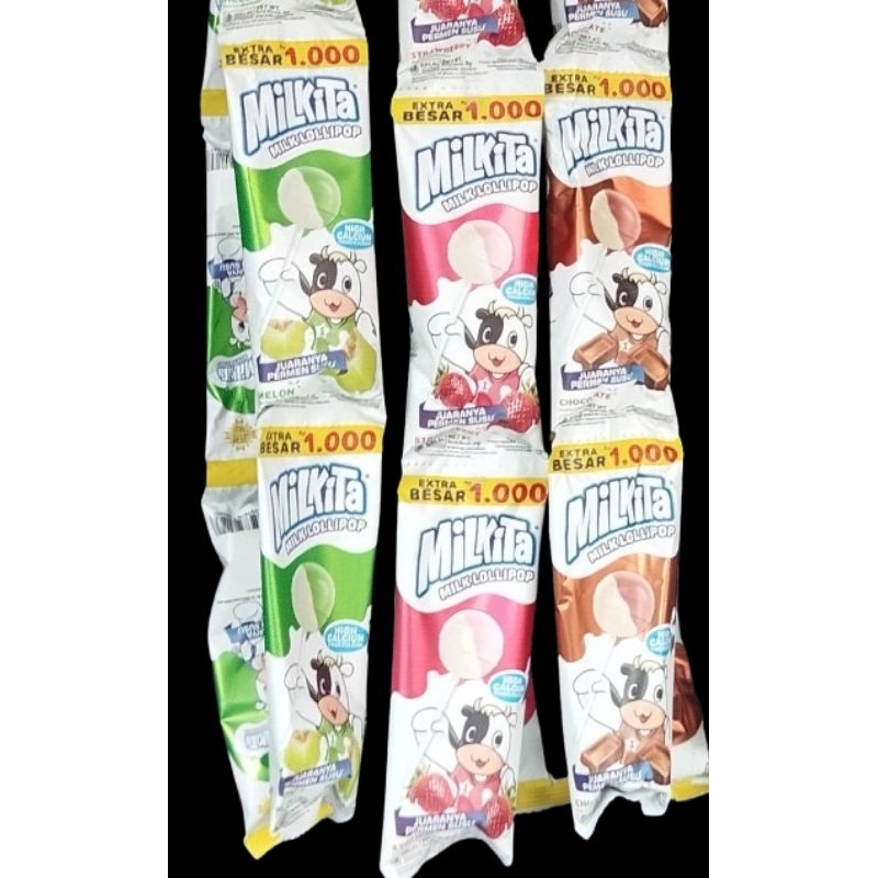 Jual permen Milkita Lolipop Renceng 1 pack isi 30pcs | Shopee Indonesia