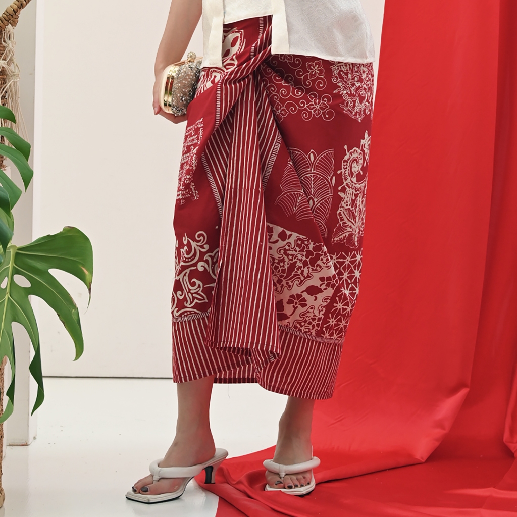 Jual NONA RARA - Lilit Garut Merah Putih P0240, Rok batik wanita modern ...
