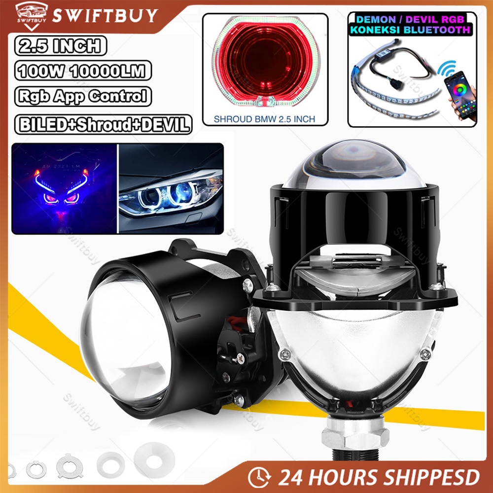 Jual Biled Wst 2.5 Inch 3 Inch Dc 12v 55w Projector Led Blue Lens ...
