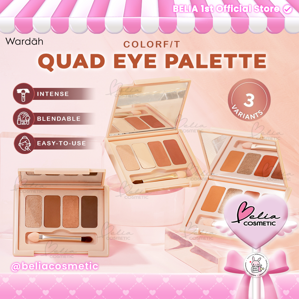 Jual BELIA WARDAH Colorfit Quad Eye Palette - Eyeshadow 4 in 1 ...