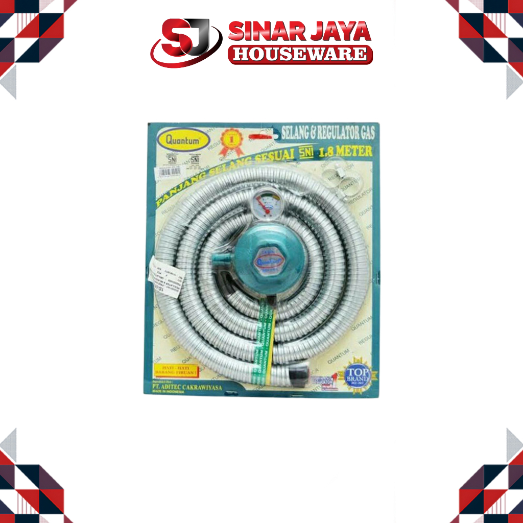 Jual SLANG GAS QUANTUM+MTRN/Slang Gas dan Regulator Meter | Shopee ...