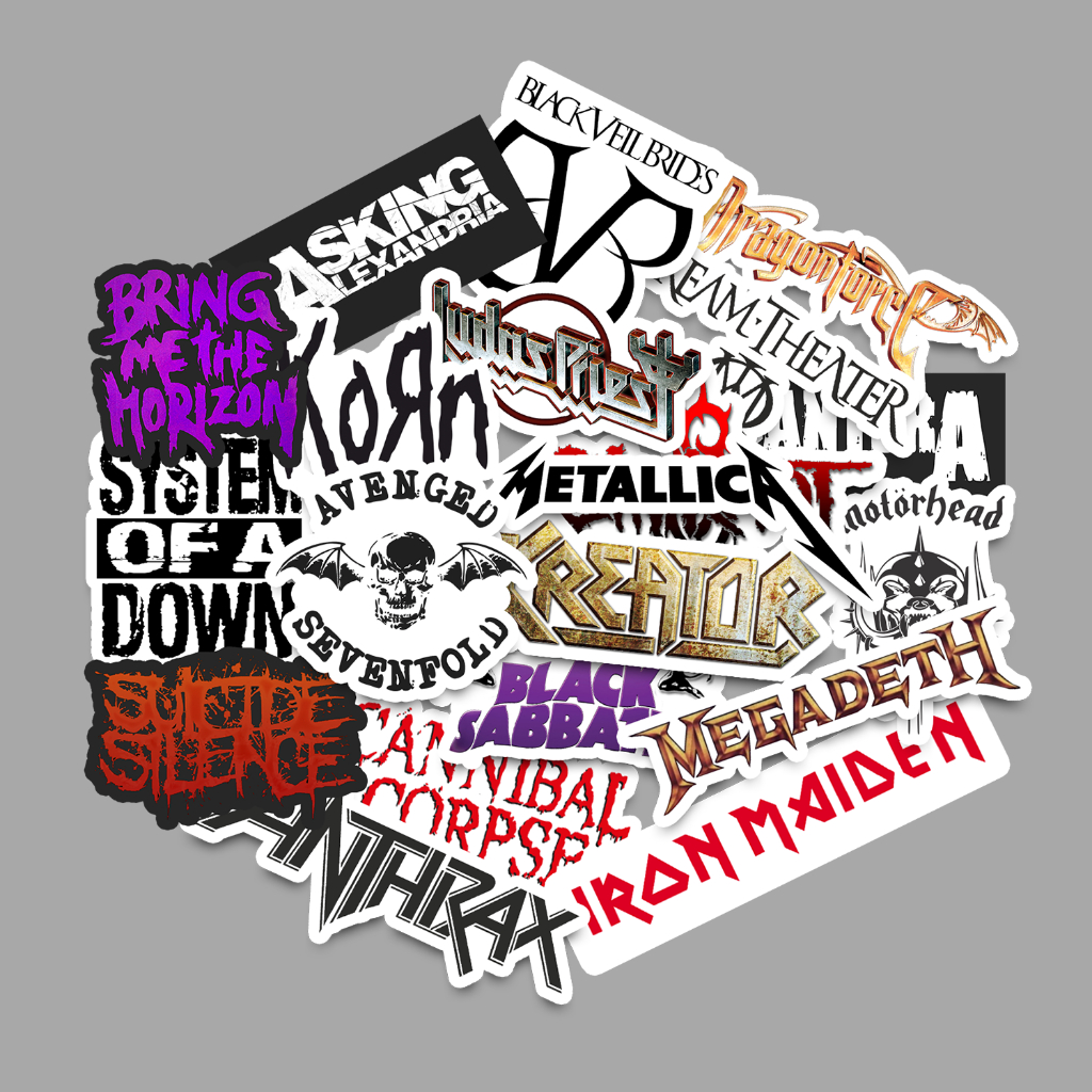 Jual STICKER PACK - METAL BANDS | STICKER KOPER STICKER TUMBLER STICKER ...