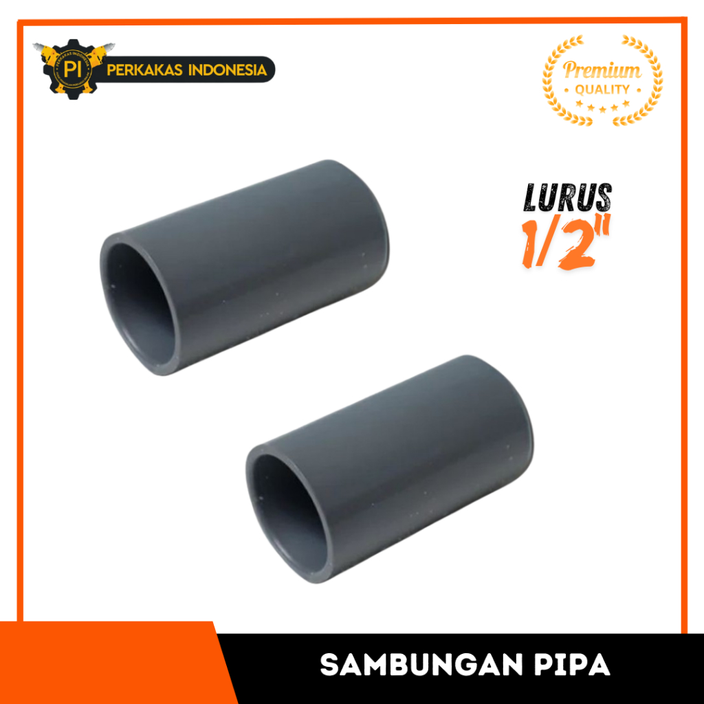 Jual Sambungan Pipa Lurus Socket Alat Penyambung Pipa PVC 1-2 Inch ...