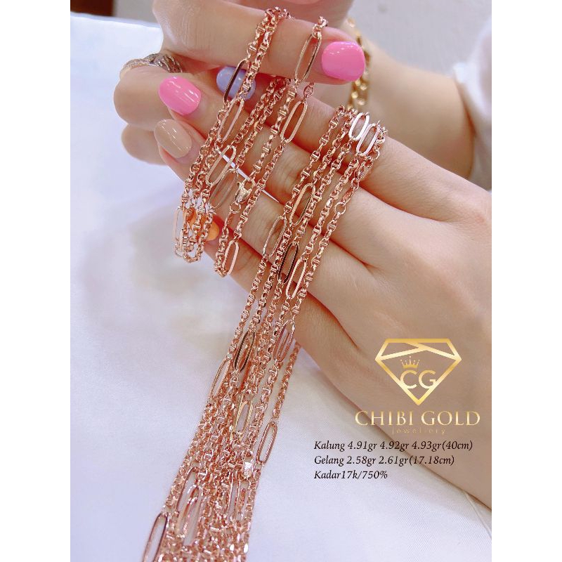 Jual CHIBI GOLD -Kalung H kombinasi 750 kadar 17K - chibigold | Shopee ...