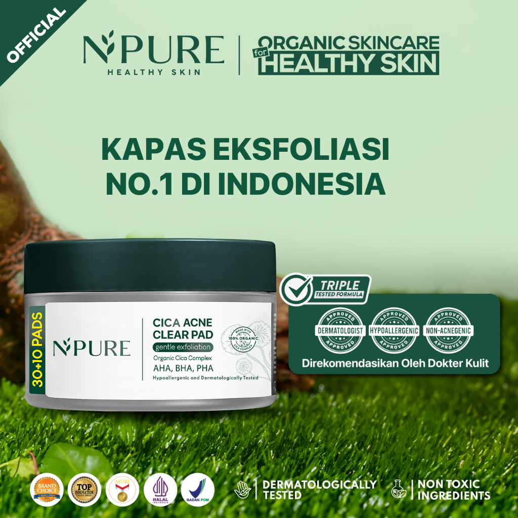Jual 【KHUSUS MEMBER】 【GENTLE EXFOLIATION PAD】NPURE Acne Clear Pad Cica ...