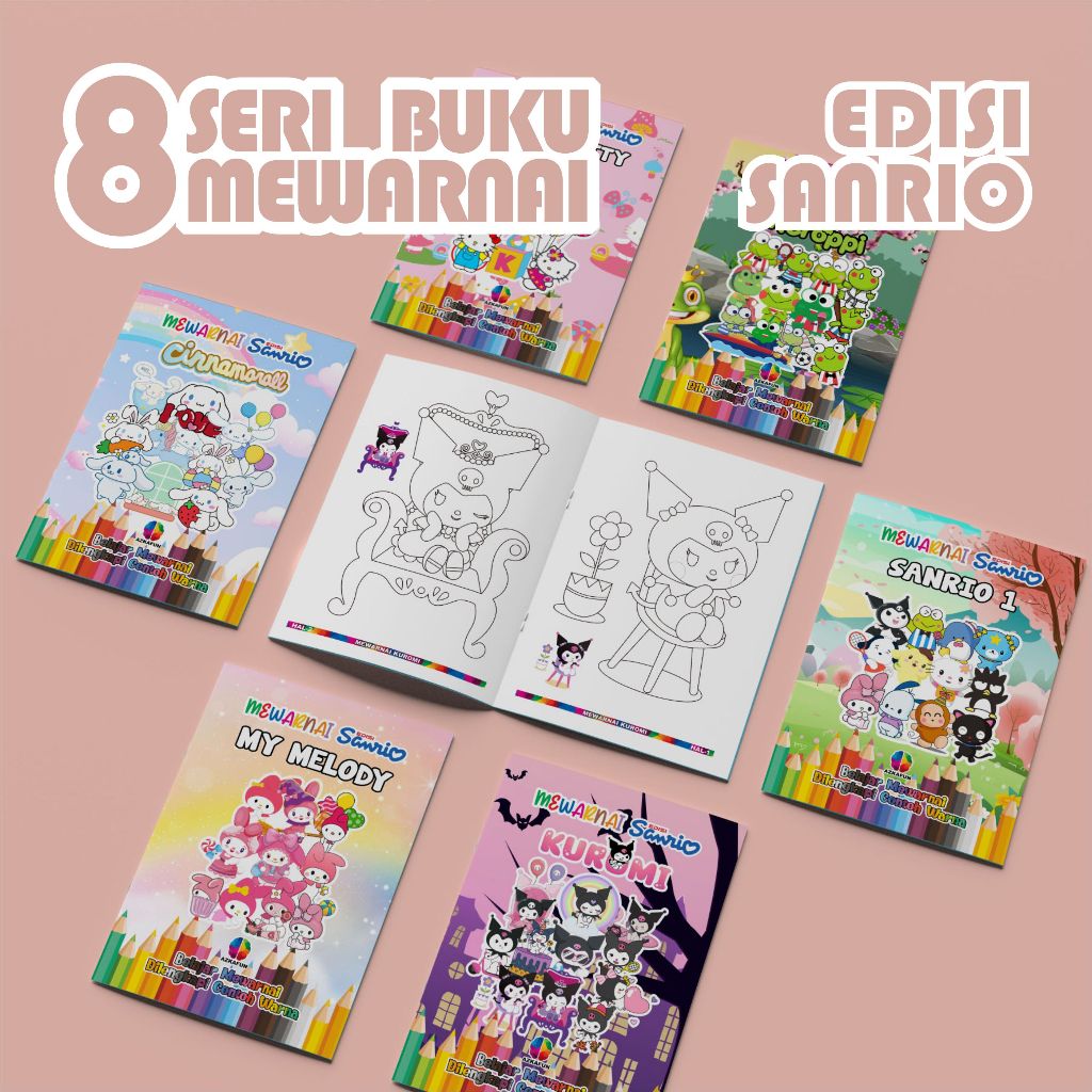 Jual PAKET 8 BUKU MEWARNAI EDISI SANRIO - buku mewarnai azkafun ... Jual PAKET 8 BUKU MEWARNAI EDISI SANRIO - buku mewarnai azkafun ...