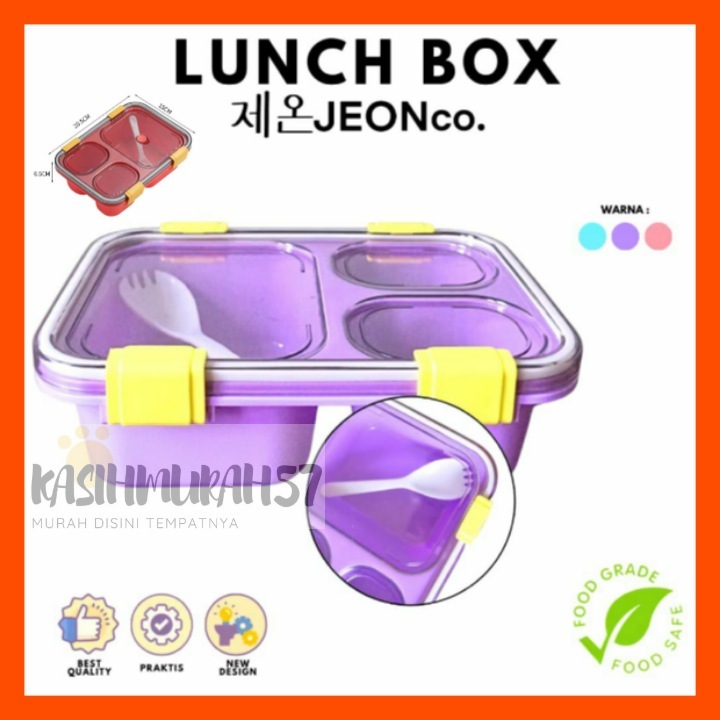 Jual LUNCH BOX 3 SEKAT JEON / KOTAK BEKAL 3 SEKAT JEON / KOTAK BEKAL 3 ...