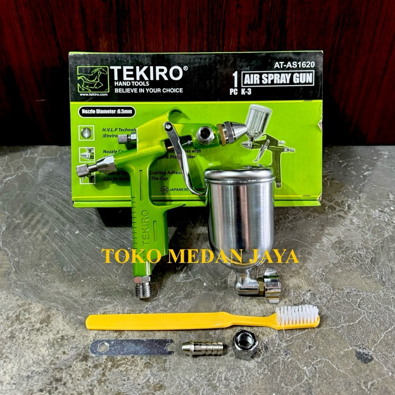 Jual TEKIRO K-3 AIR SPRAY GUN SEMPROTAN CAT TABUNG ATAS KOMPRESOR ANGIN ...