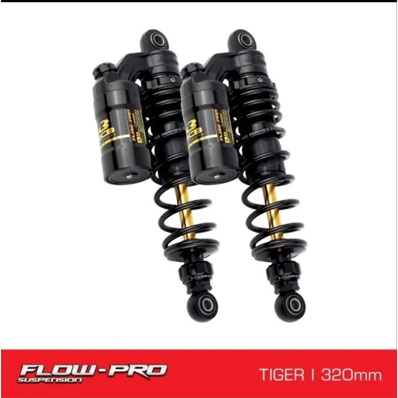 Jual shockbreaker RCB type Flow pro 320 mm black as gold motor RX king ...