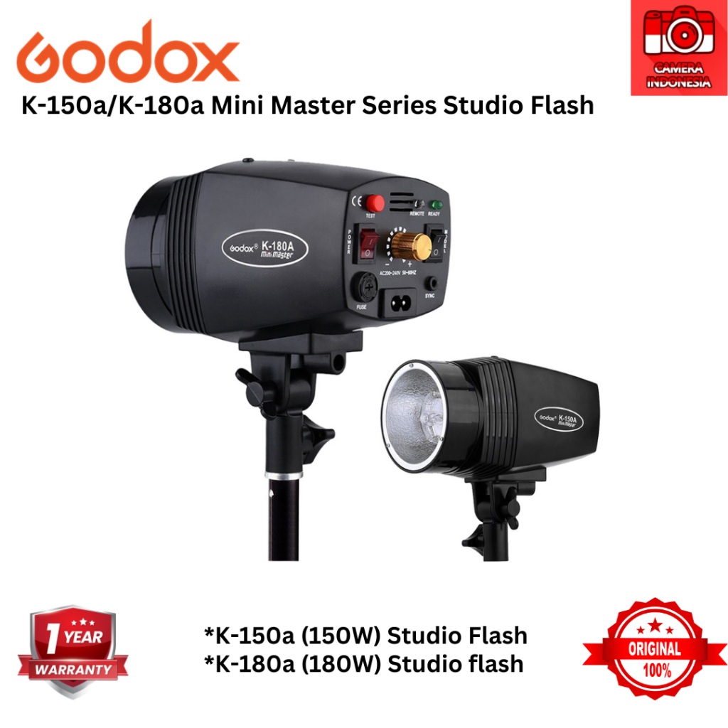 Jual Godox Mini Master K-150a K-150 K-180a K-180 Studio Camera Flash | Shopee Indonesia