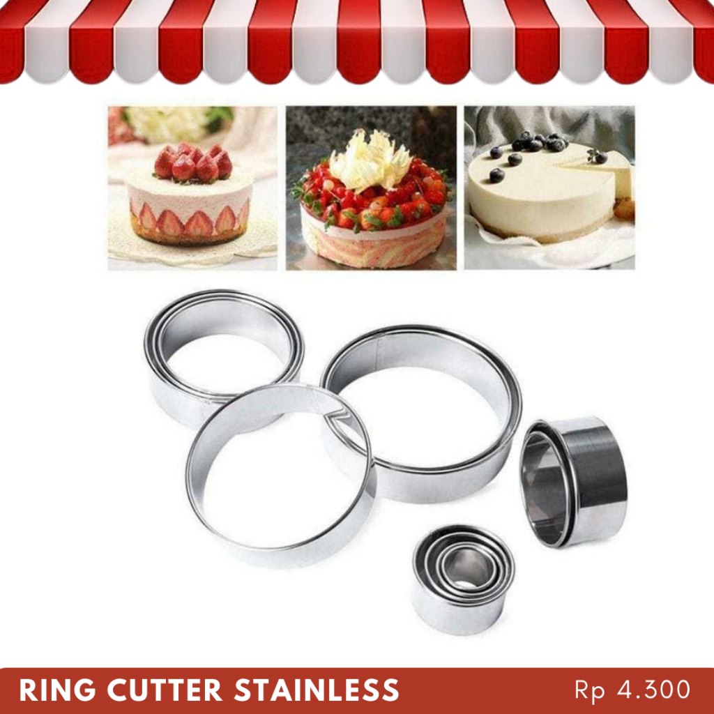 Jual Ring Cutter Stainless Steel Ring Roti Ring Cake Cookies Cutter ...