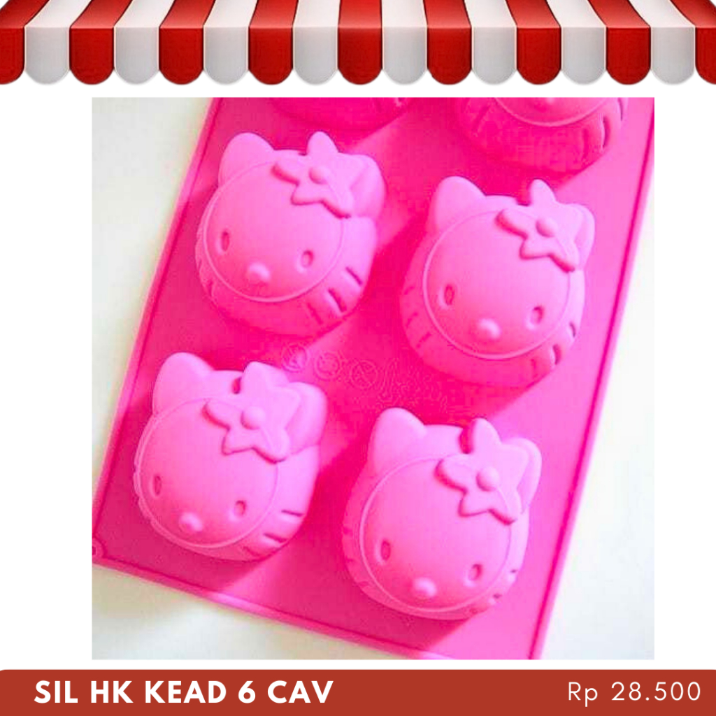 Jual Cetakan Puding Jelly Kue Hello Kitty Cetakan Silikon HK Cetakan ...