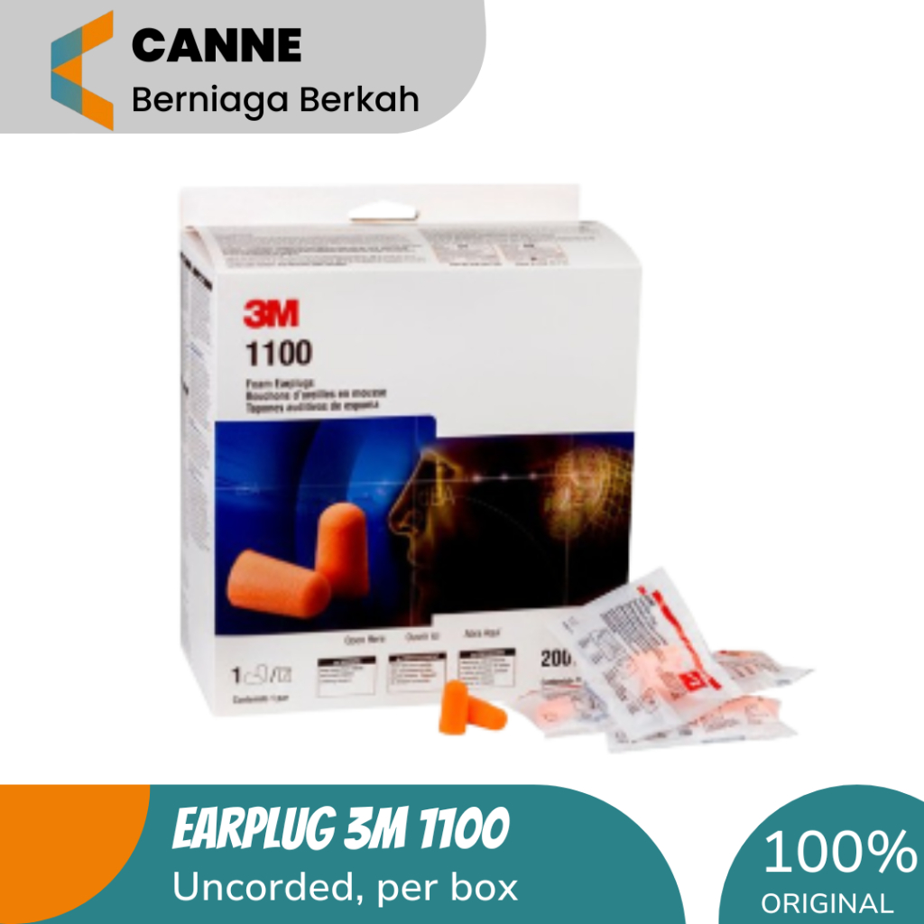 Jual 3M Earplug 3M 1100 Uncorded Penyumbat Telinga Per Box Isi 200 pcs | Shopee Indonesia