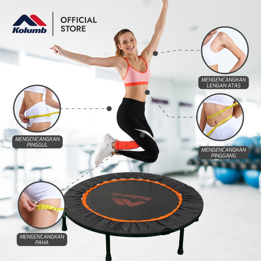 Jual Kolumb Sport Trampoline Fitness Handleless Alat Olahraga Lompat ...