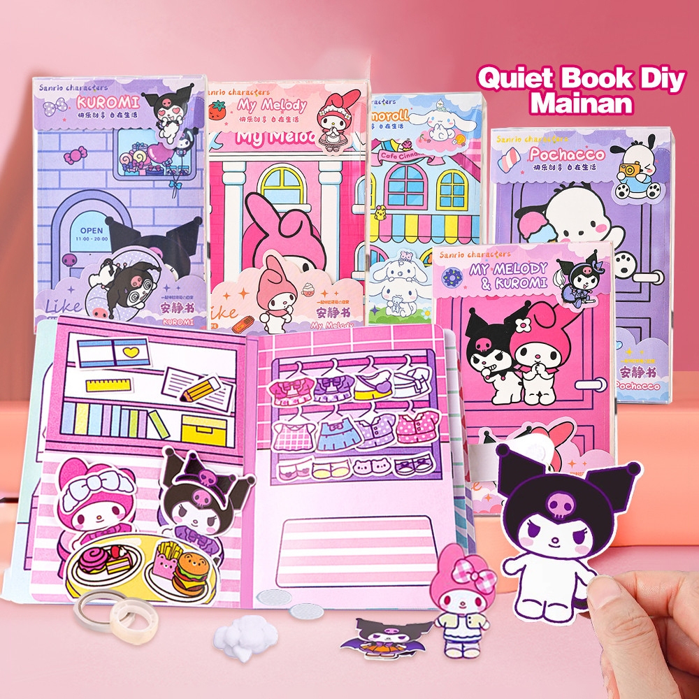 Jual Busy book/buku busy book/Quiet Book Cinnamoroll Kuromi Buku Mainan ...