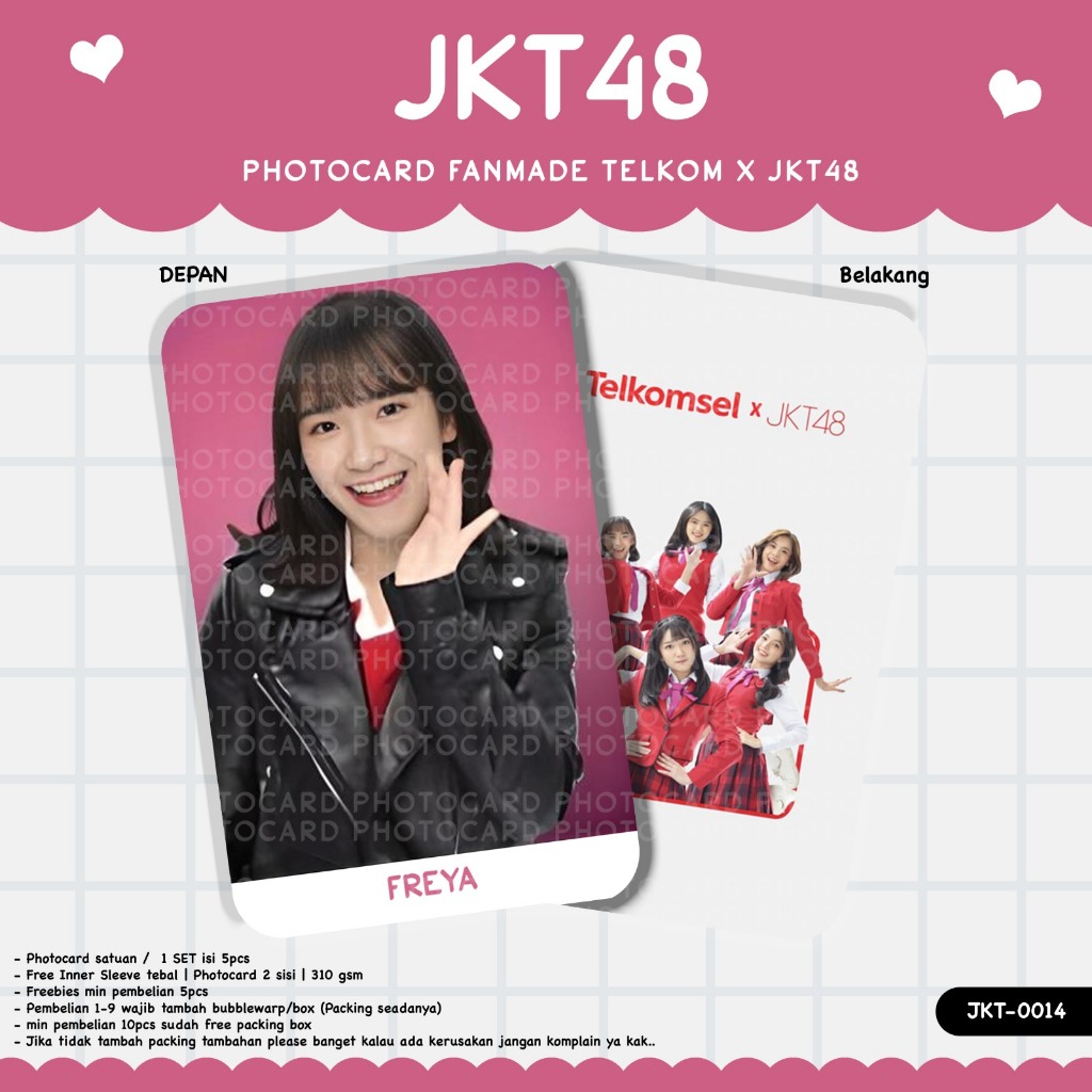 Jual PHOTOCARD GLOSSY JKT48 X TELKOMSEL FANMADE KEKINIAN UNOFFICIAL PHOTOCARD JKT TERBARU BAHAN ...
