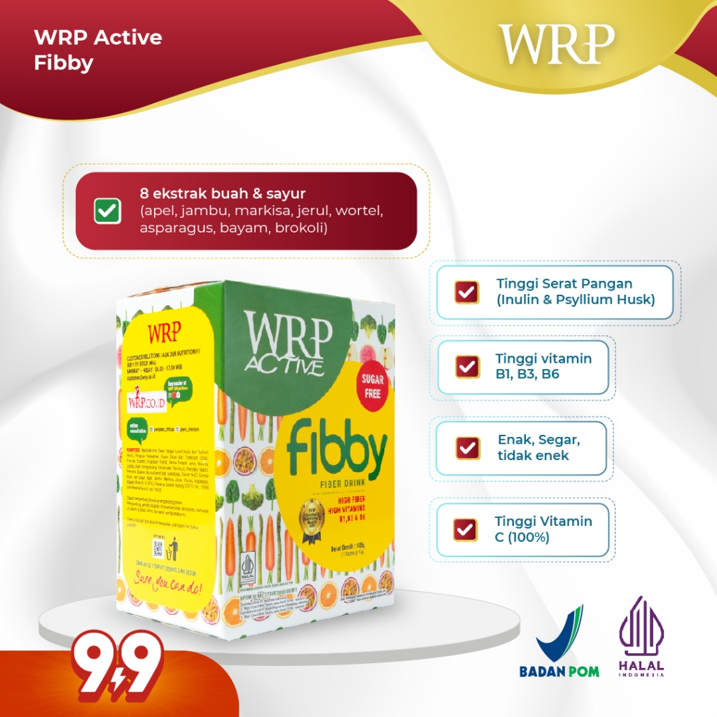 Jual WRP Active Fibby Fiber Drink 105G | Shopee Indonesia
