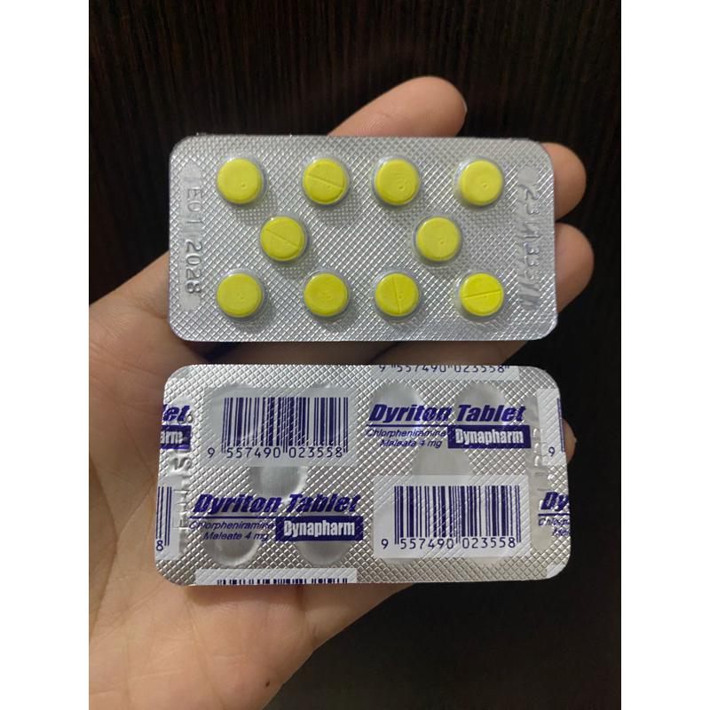 Jual DYRITON TABLET 4MG ORIGINAL MALAYSIA OBAT FLU PILEK TERAMPUH ...