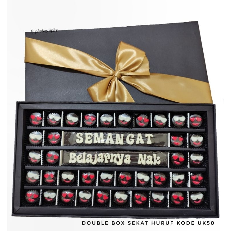 Jual hard box coklat huruf ucapan - cokelat custom gift kado hadiah ...