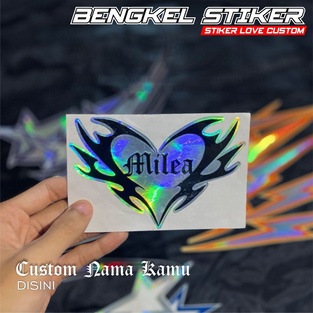 Jual Stiker Love PDL Tribal Bebas Request Nama Cutting Sticker Custom ...