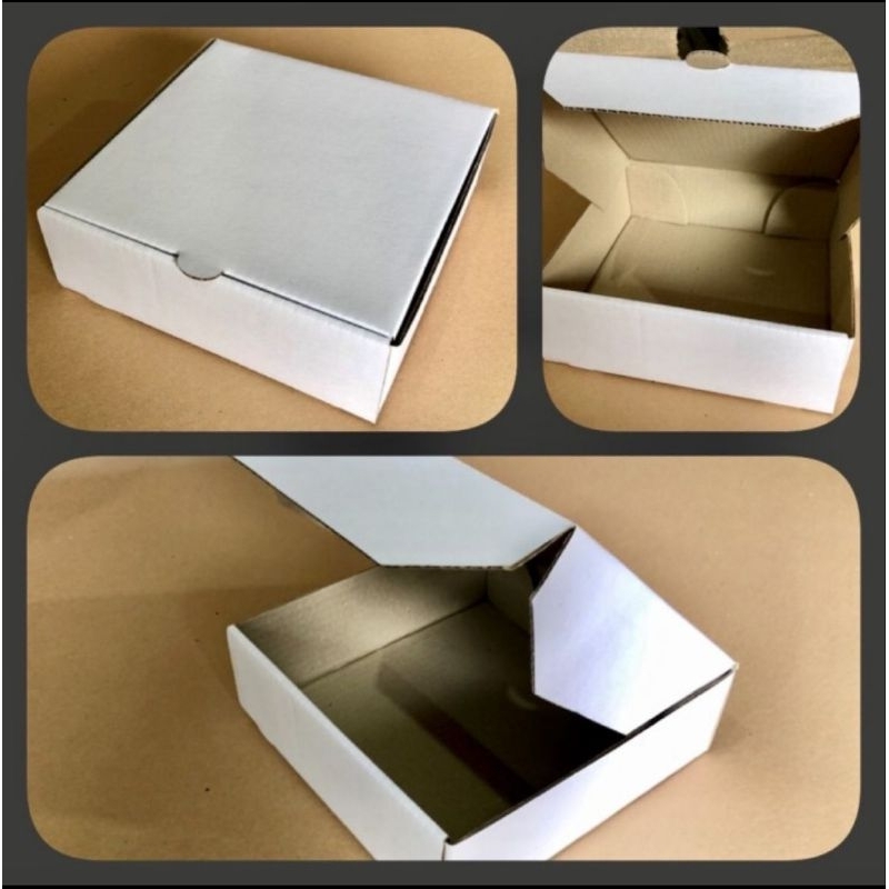 Jual 22x22x7 cm box pizza putih karton kemasan kemeja dus kardus kue ...
