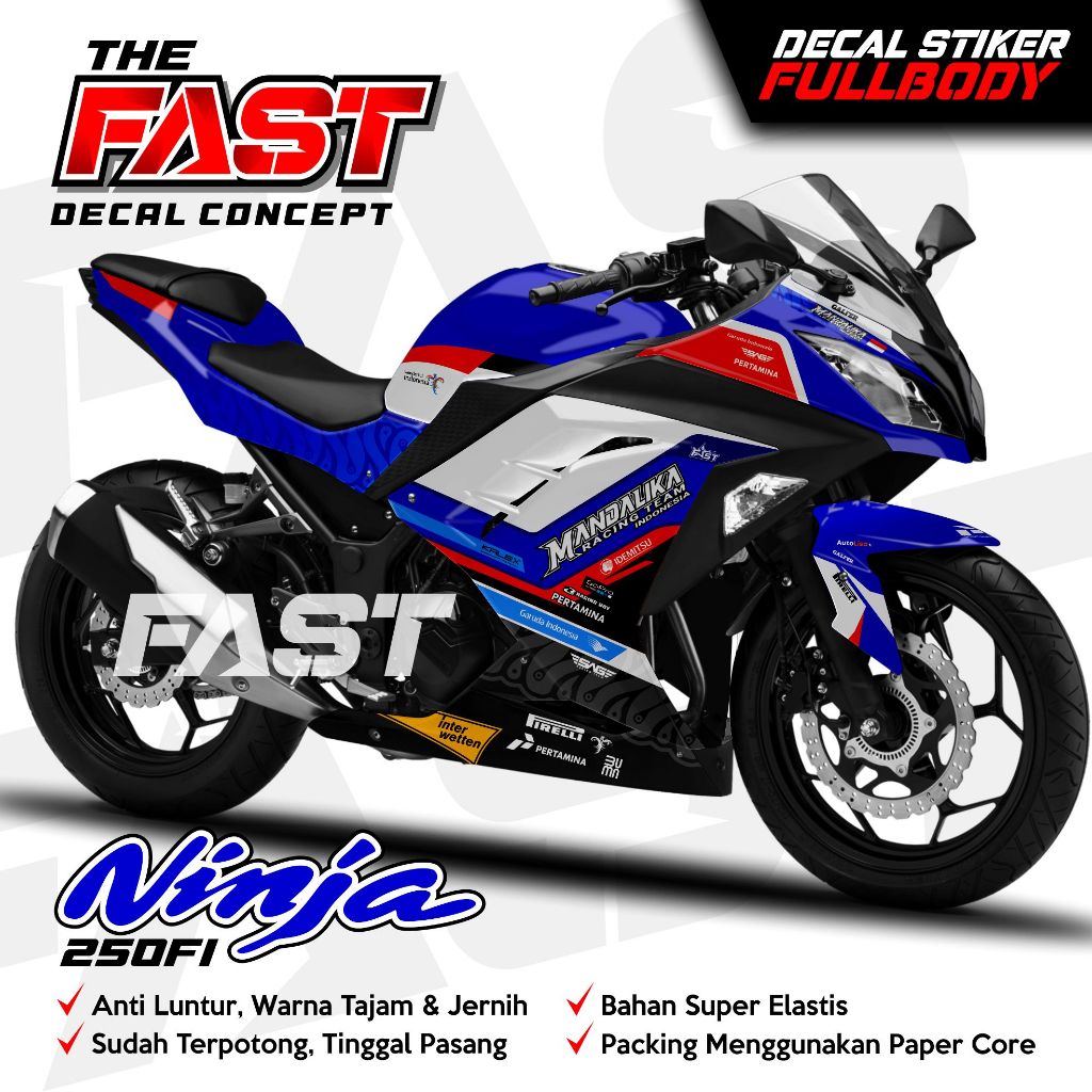 Jual TERBARU Decal Ninja Fi 250 Fullbody Mandalika Racing Stiker ...