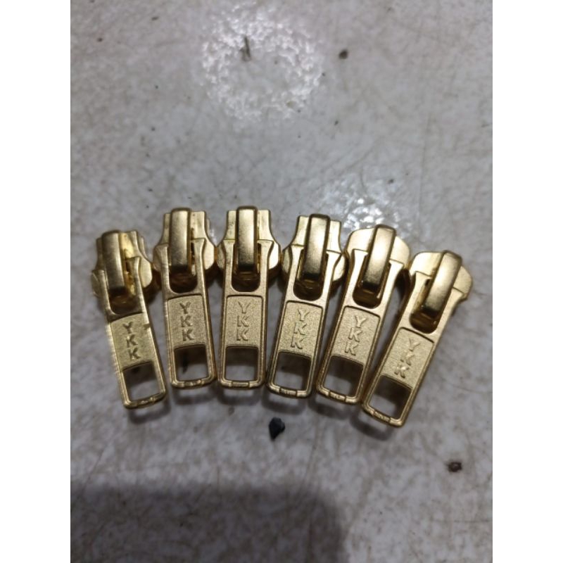 Jual Kepala sleting besi no 5 ykk gold | Shopee Indonesia