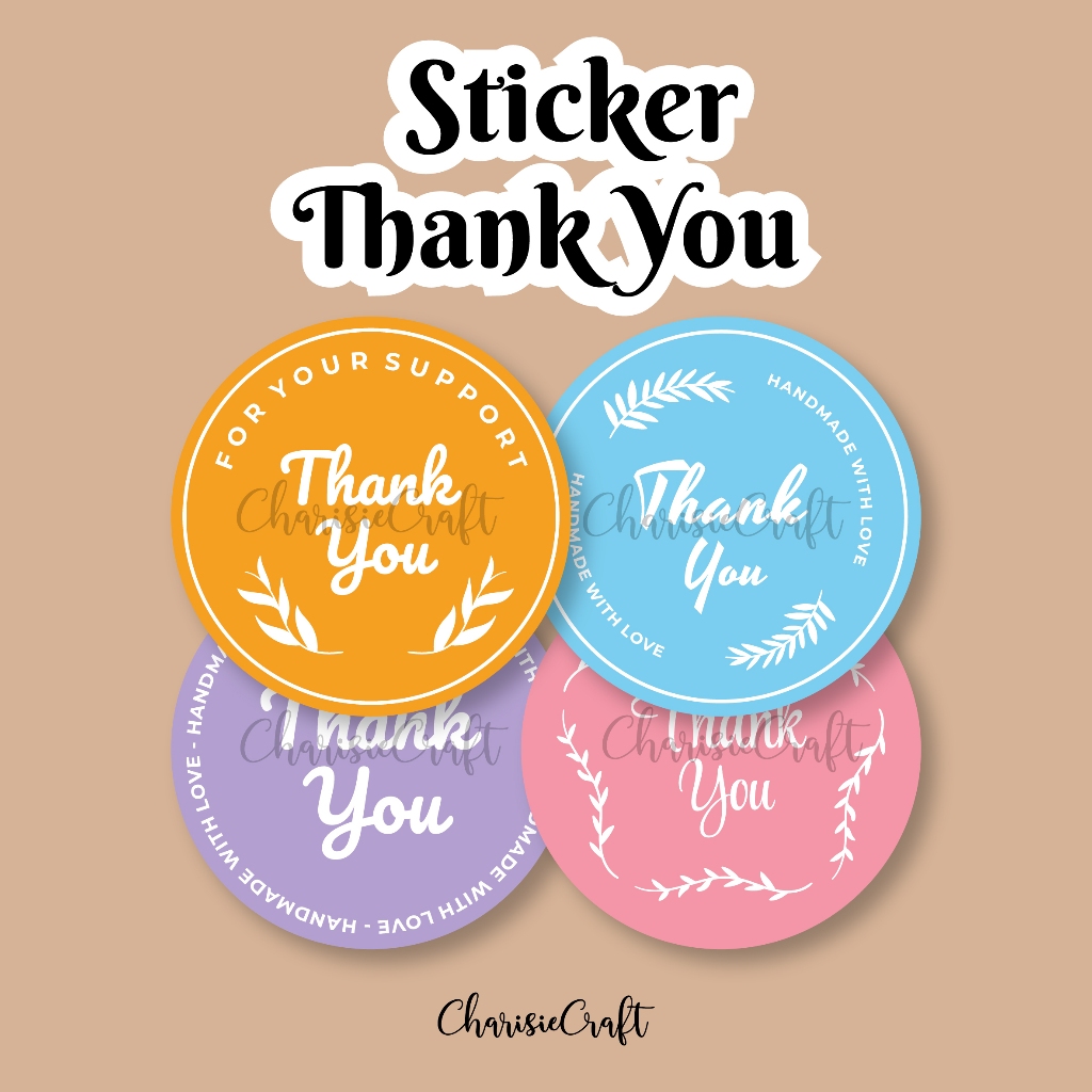 Jual Stiker Terima Kasih | Sticker Thank You | Thank You Sticker ...