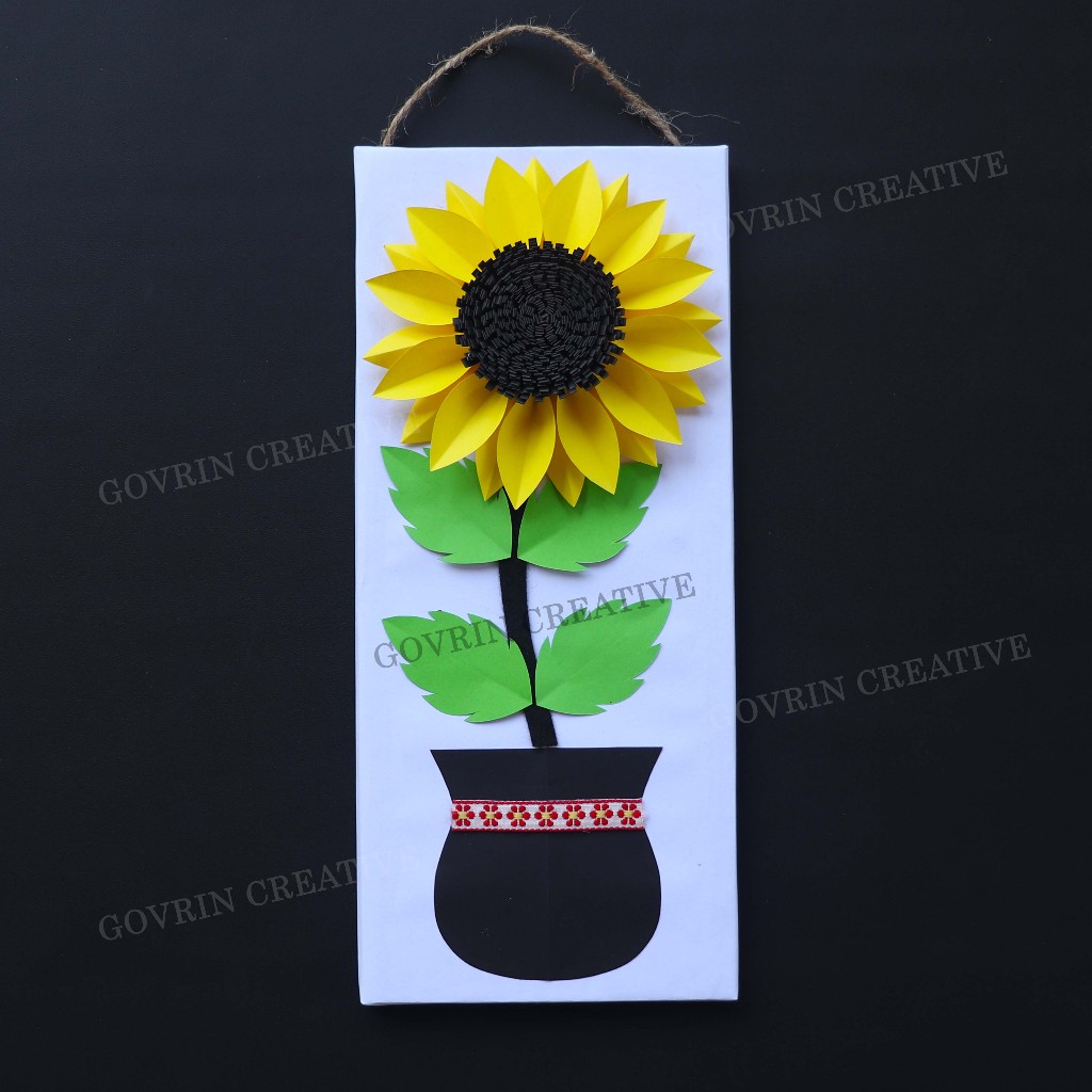 Jual Kerajinan Hiasan dinding / prakarya hiasan dinding sekolah / Hiasan dinding bunga matahari ...