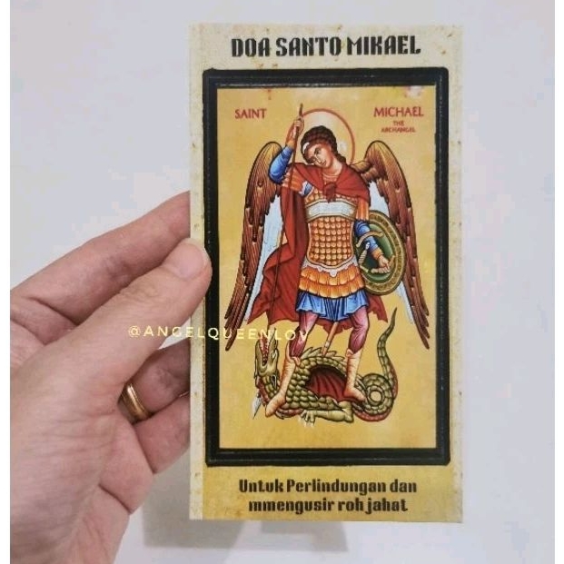 Jual Lembar doa Santo Mikael / doa mohon perlindungan dan mengusir roh ...