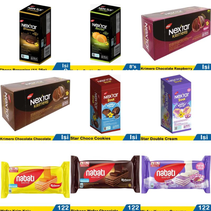 Jual NABATI NEXTAR WAFER CHOCOLATE KRIM KEJU NASTAR PINEAPPLE CHOCO ...