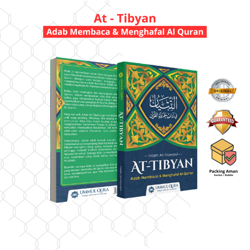 Jual Buku At Tibyan Adab Membaca & Menghafal Al Quran Original Penerbit ...