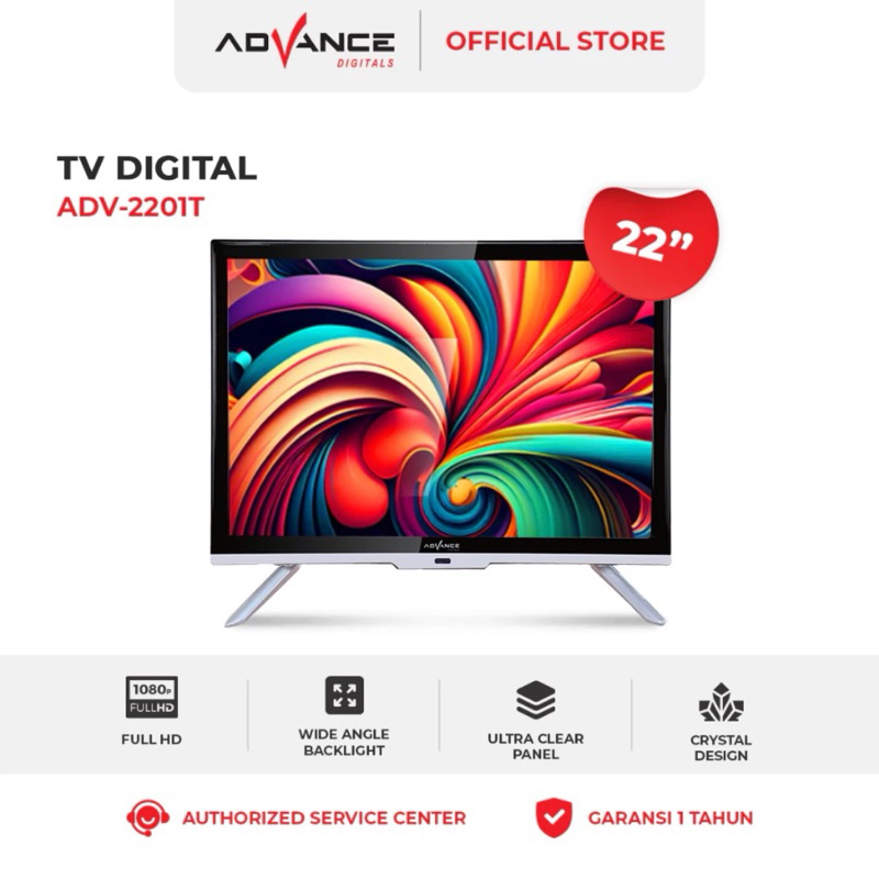 Jual LED-TV ADVANCE DIGITAL 22 INCH ADV-2201T | Shopee Indonesia