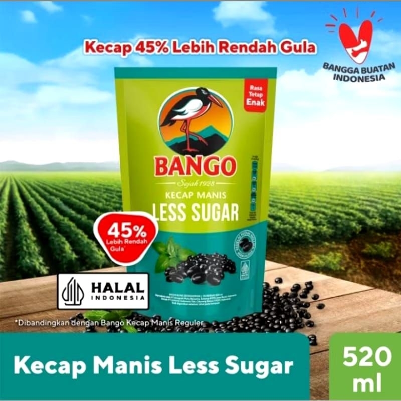Jual Bango Less Sugar 520 ml Kecap Rendah Gula | Shopee Indonesia