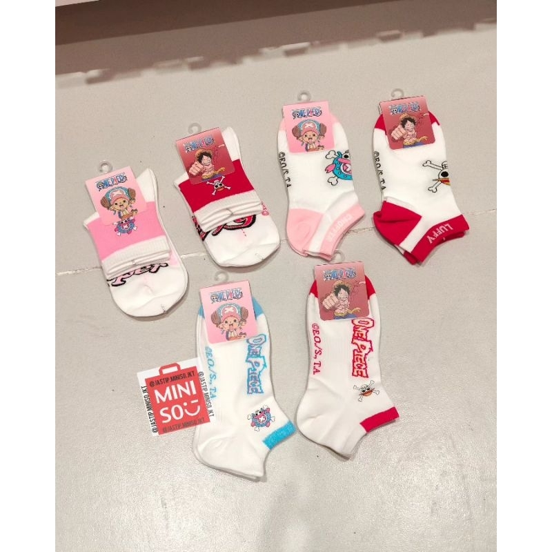 Jual MINISO x ONEPIECE 🆕 Kaos Kaki / Socks ONE PIECE Collection ...