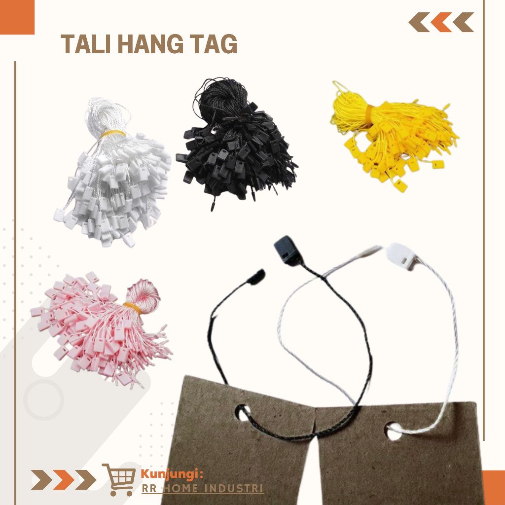 Jual Tali Hang Tag Label Baju | Tali Nylon | Shopee Indonesia