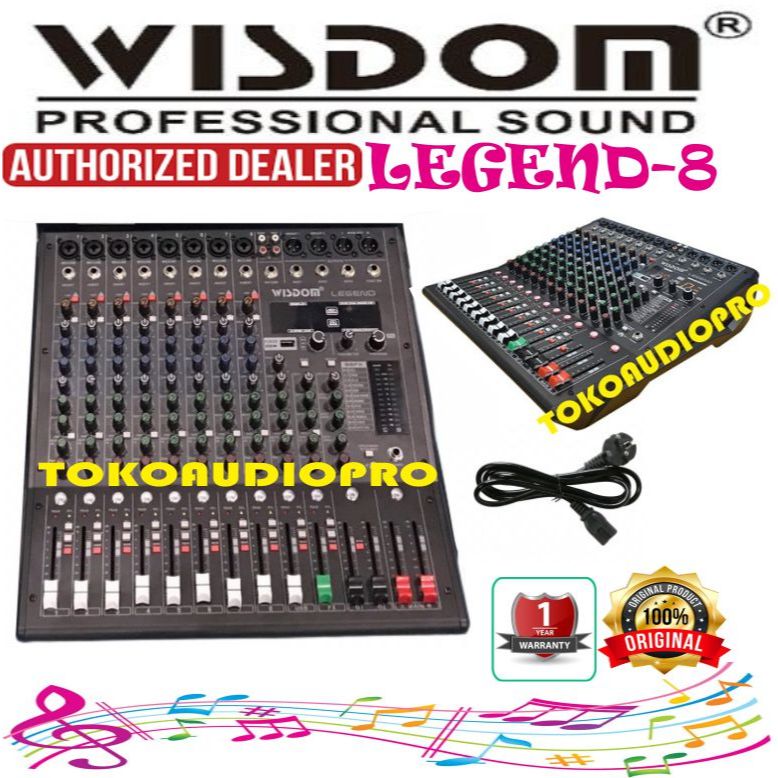 Jual Mixer Wisdom Legend 8 8-Channel Mixer Wisdom with Efek Wisdom Legend8 | Shopee Indonesia