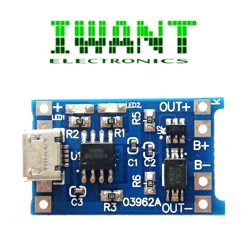 Jual TP4056 MICRO USB 1A 5V WITH PROTECTION BATTERY CHARGER TP4056 1A TP 4056 WITH PROTECTION ...